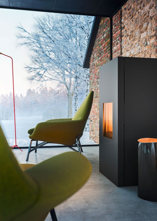 MCZ AIKE Oyster Pelletofen Pelletkaminofen 8 kW Fernbedienung ...