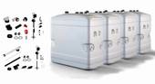 4 x 1500 Liter Roth Kunststoff Öltank schmal doppelwandig KWT 1500-R ...